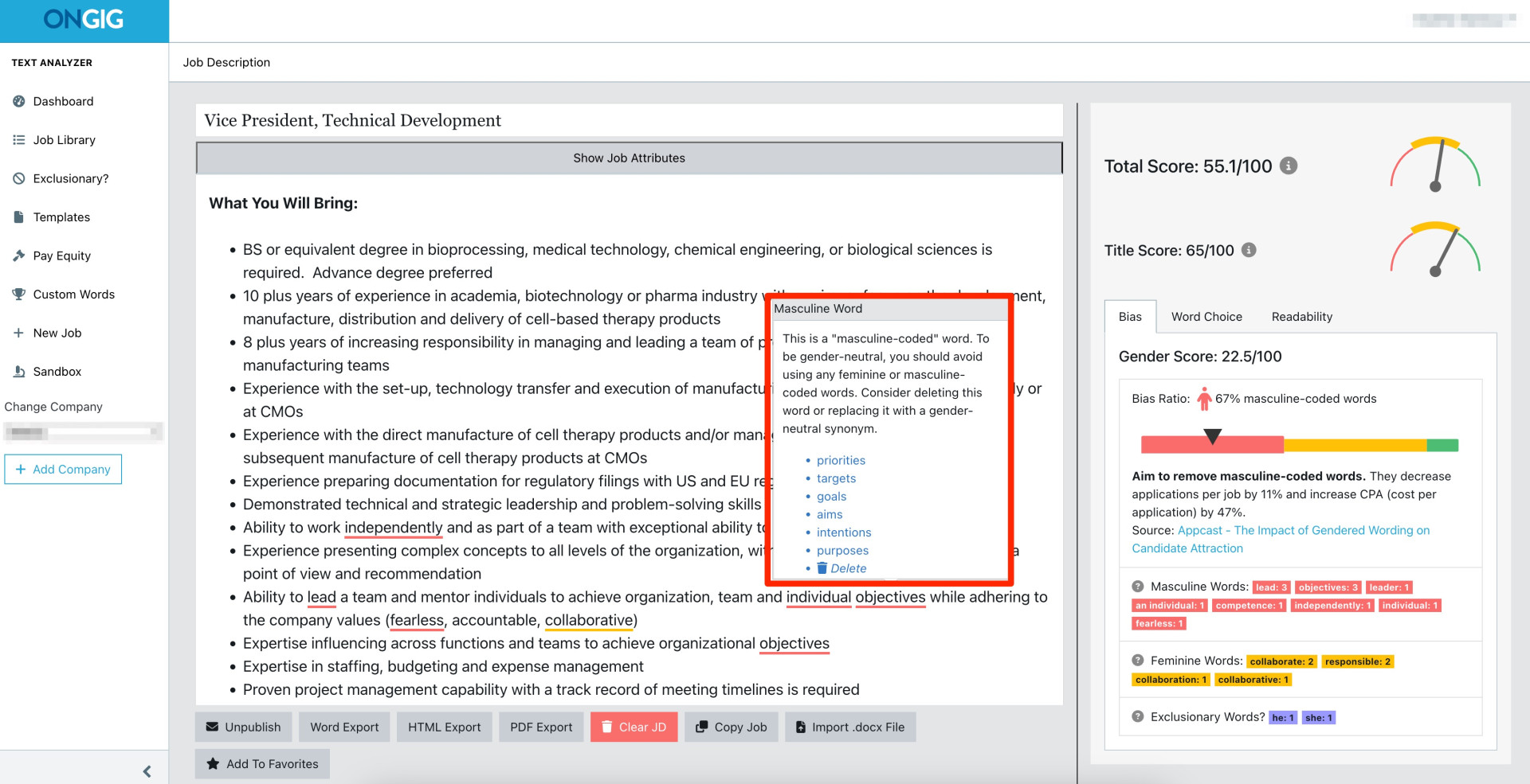 Job Description Software | Ongig